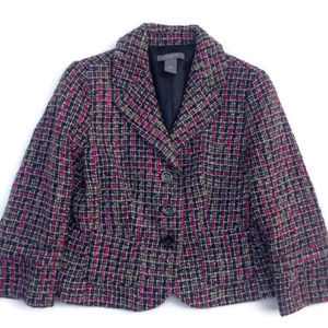 Ann Taylor | Jackets & Coats | Ann Taylor Petite Tweed Cropped Jacket ...
